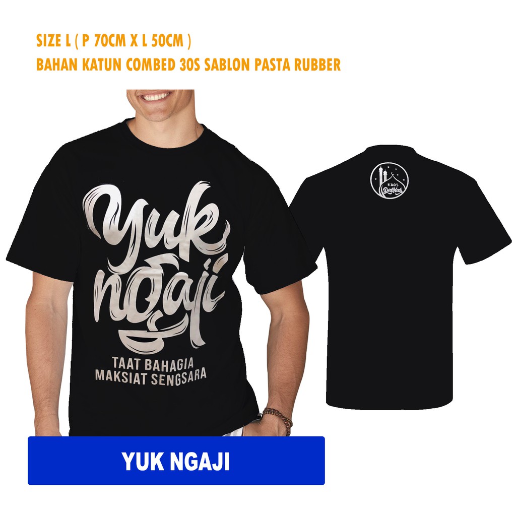 Jual Kaos dakwah Yuk ngaji black distro bangkaos | Shopee Indonesia Jual Kaos dakwah Yuk ngaji black distro bangkaos | Shopee Indonesia