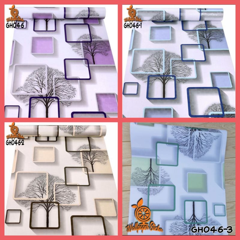 Jual WALLPAPER STICKER DINDING 45CM X 10M!! ALL GH046!! Wallstiker ...
