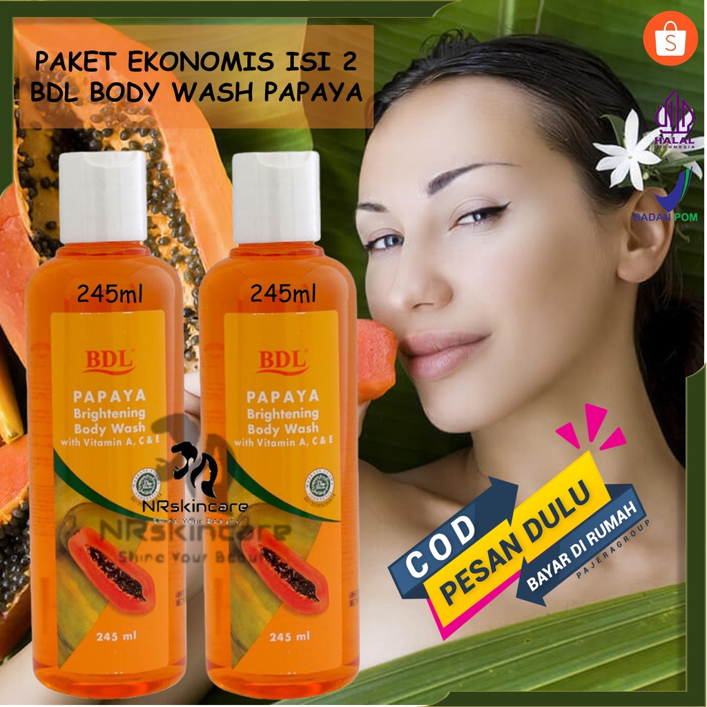 Jual PAKET EKONOMIS ISI 2 Body Wash BDL PAPAYA 245ml+245ml | Sabun ...