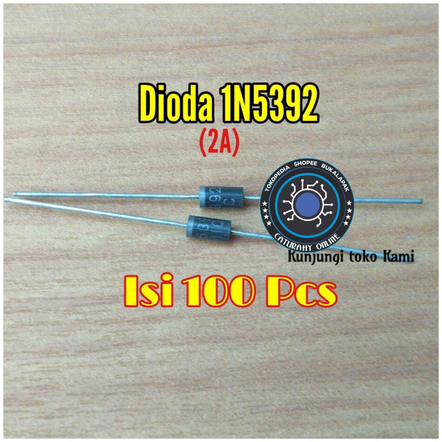 Jual Dioda 1N5392 diode 1N 5392 2A 2 amper 100Pcs | Shopee Indonesia