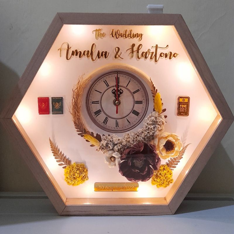 Jual mahar rustic hexagon diameter 35cm | mahar vintage | mahar murah ...