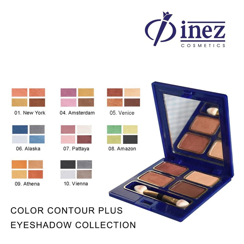 Jual Inez Color Contour Plus Eyeshadow Collection | Shopee Indonesia