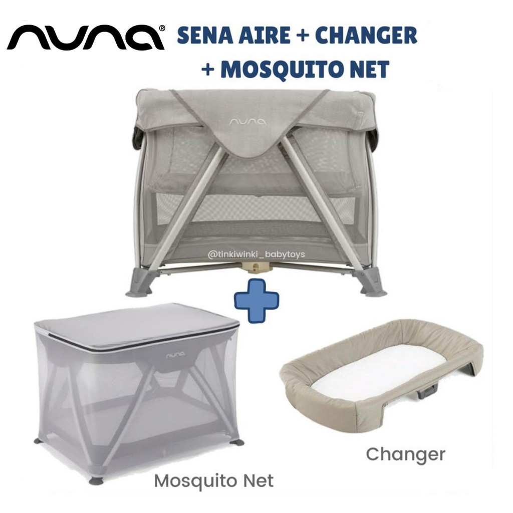 Jual Box Bayi Nuna Sena Aire + Changer Graphite + Mosquito Net | Shopee ...