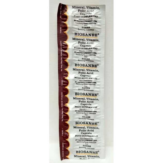 Jual Biosanbe Kapsul (10 kapsul per Strip) - Suplemen Zat Besi Anemia ...