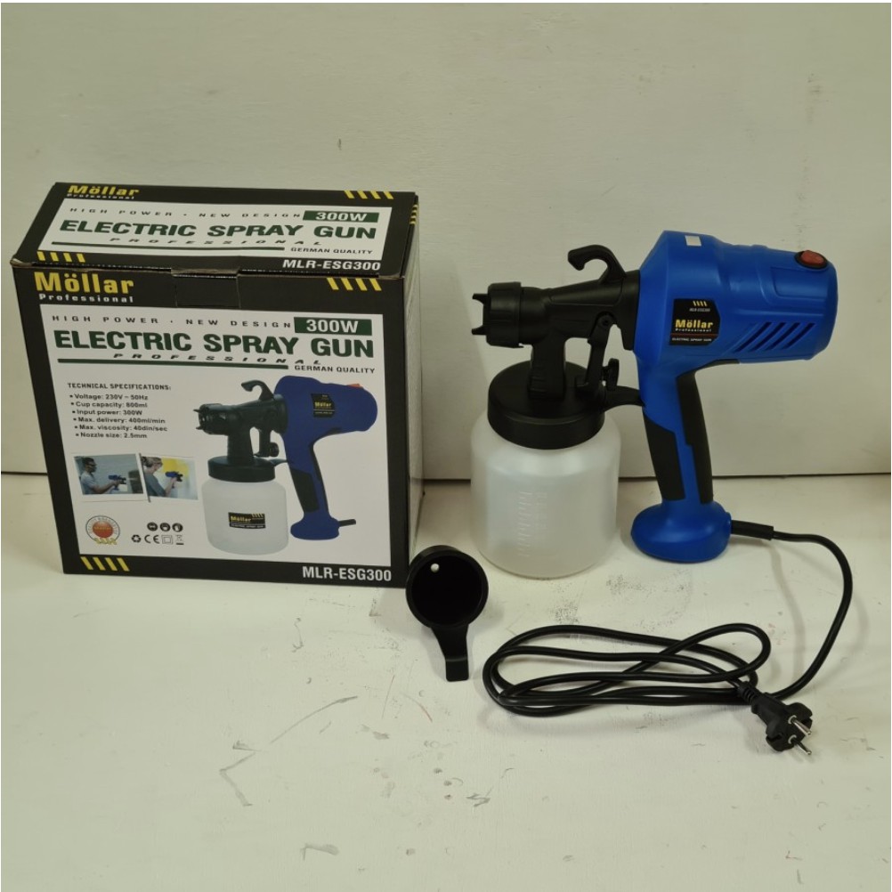 Jual SPRAY GUN ELECTRIC MOLLAR ESG300 Tabung Bawah | Shopee Indonesia