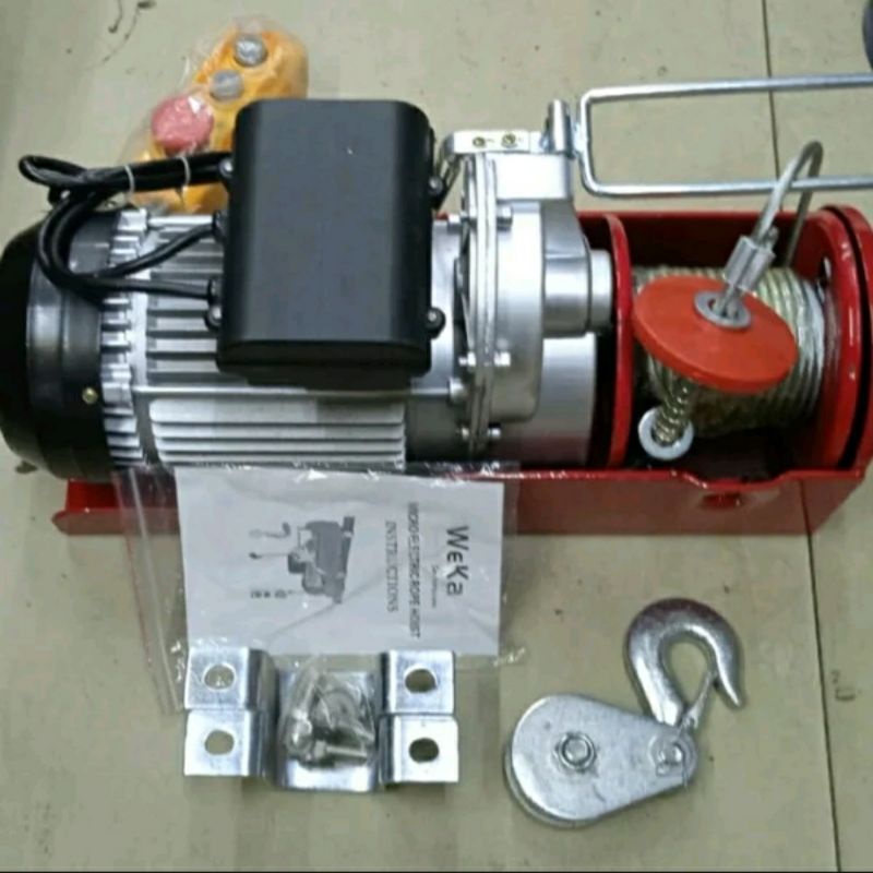 Jual Katrol Mini Electric Hoist 1000kg x 12 meter 220V WEKA | Shopee ...