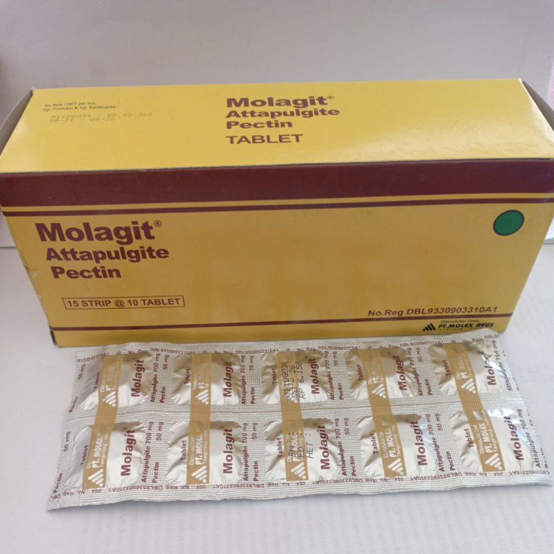 Jual MOLAGIT harga per strp isi 10 tablet/Diare | Shopee Indonesia