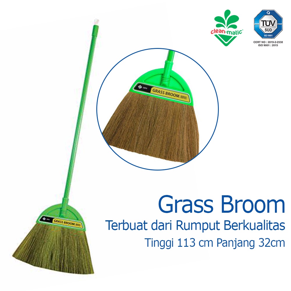 Jual TcHome Sapu Rumput Sapu Lantai Sapu Grass Broom Cleanmatic 100026 ...