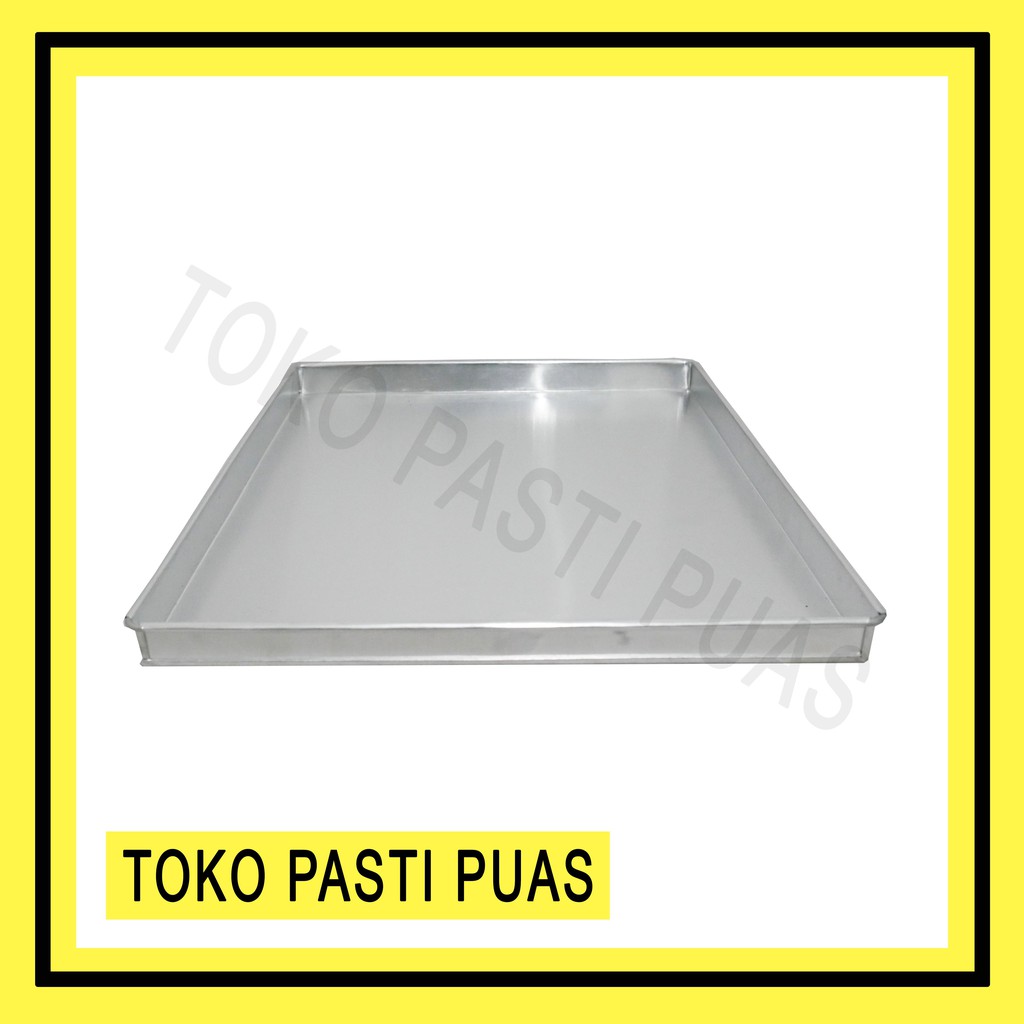Loyang Persegi Panjang 2 cm Aluminium Pendek Kotak Cetakan Kue Bolu ...