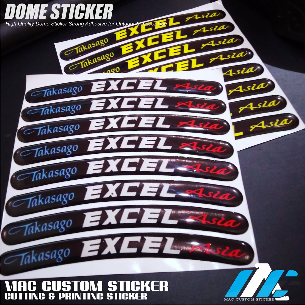 Jual STIKER LIST VELG VELK PELEK RIMS - TAKASAGO EXCEL ASIA HITAM ...