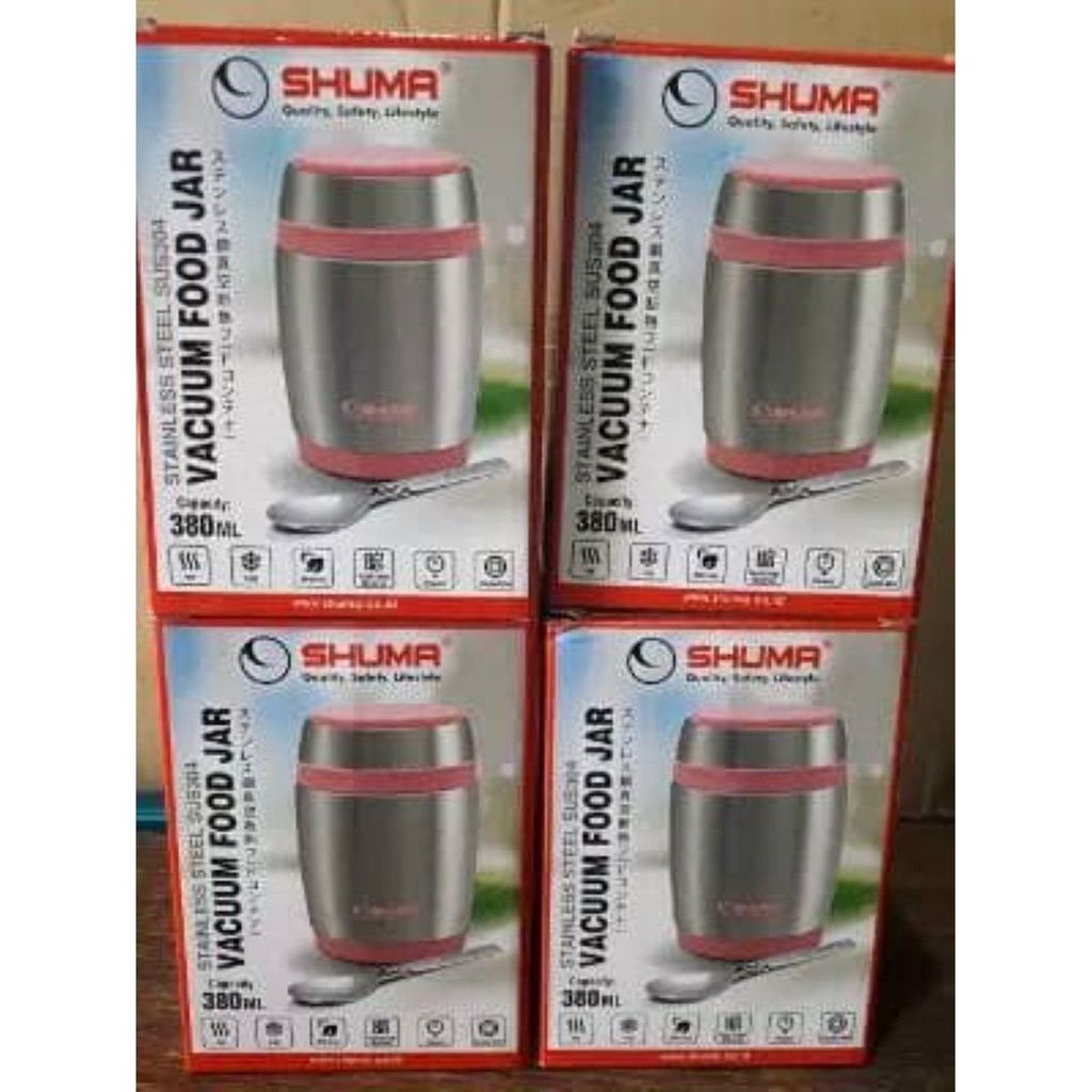 Jual Shuma Stainless Steel Vacum Food Jar 380 ML Indonesia|Shopee Indonesia