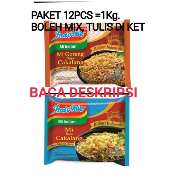 Jual Indomie cakalang goreng kuah khas manado mie cakalang paket 12pcs ...
