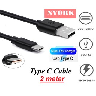 Jual Kabel Tipe C 2M - Cable Data Type C 2 Meter - Kabel Casan Charger ...