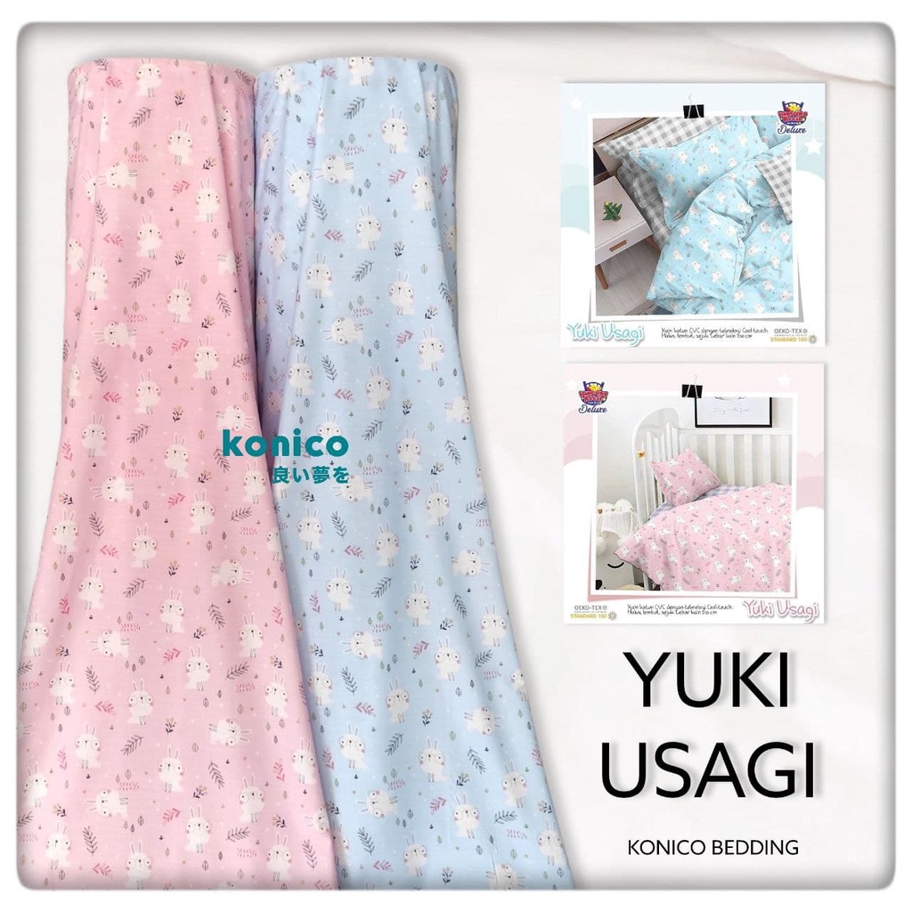 Jual KONICO Bahan Kain Sprei katun Motif tabur Anak YUKI USAGI | ELBHE STAR CATRA GROW ( METERAN ...