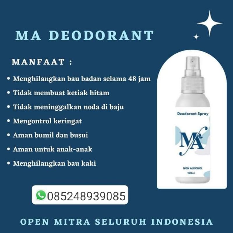Jual MA DEODORANT SPRAY/SOLUSI BAU KETI DAN BAU KAKI | Shopee Indonesia