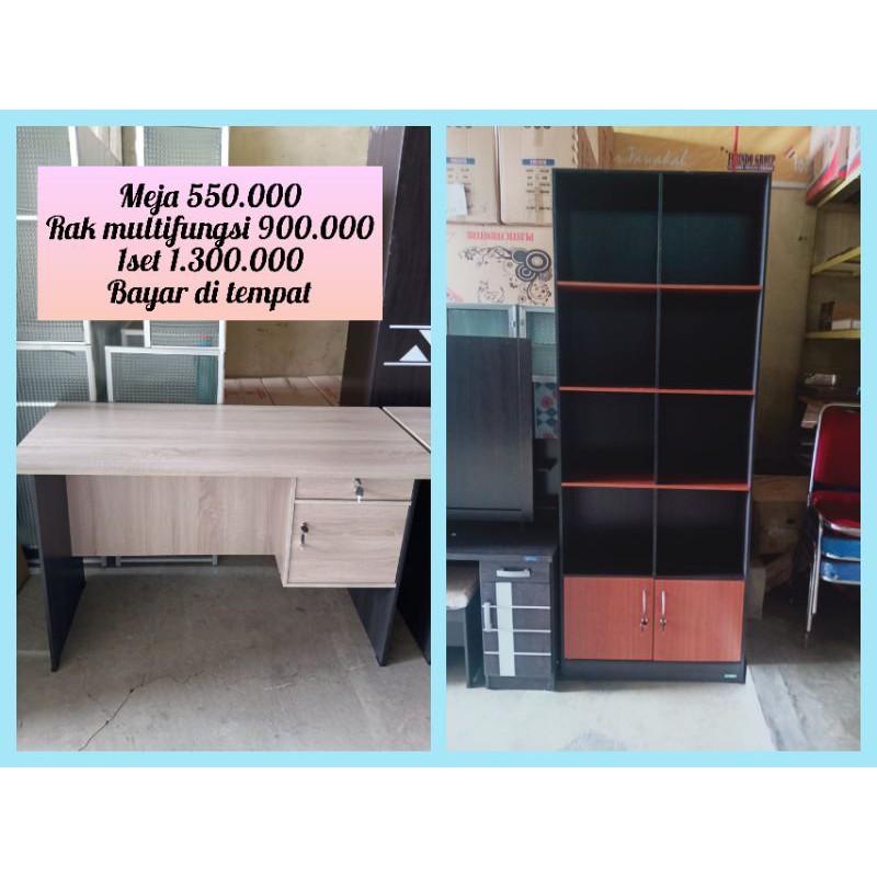 Jual Meja kantor set rak penyimpanan murah | Shopee Indonesia
