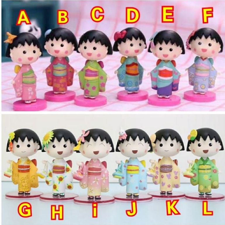 Jual JUAL SATUAN / SET Topper cake / miniatur figure Maruko Chan Kimono ...