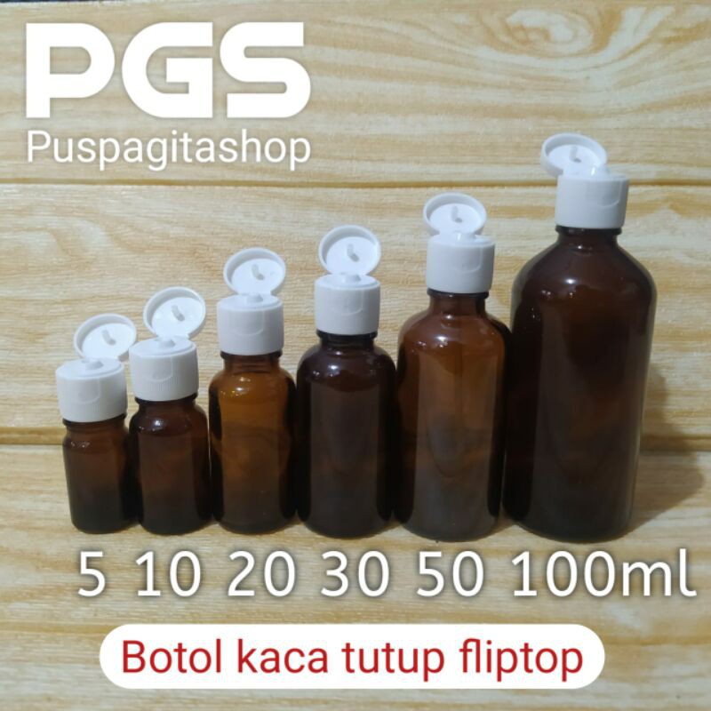 Jual Botol kaca fliptop 5ml 10ml 20ml 30ml 50ml 100ml | Shopee Indonesia