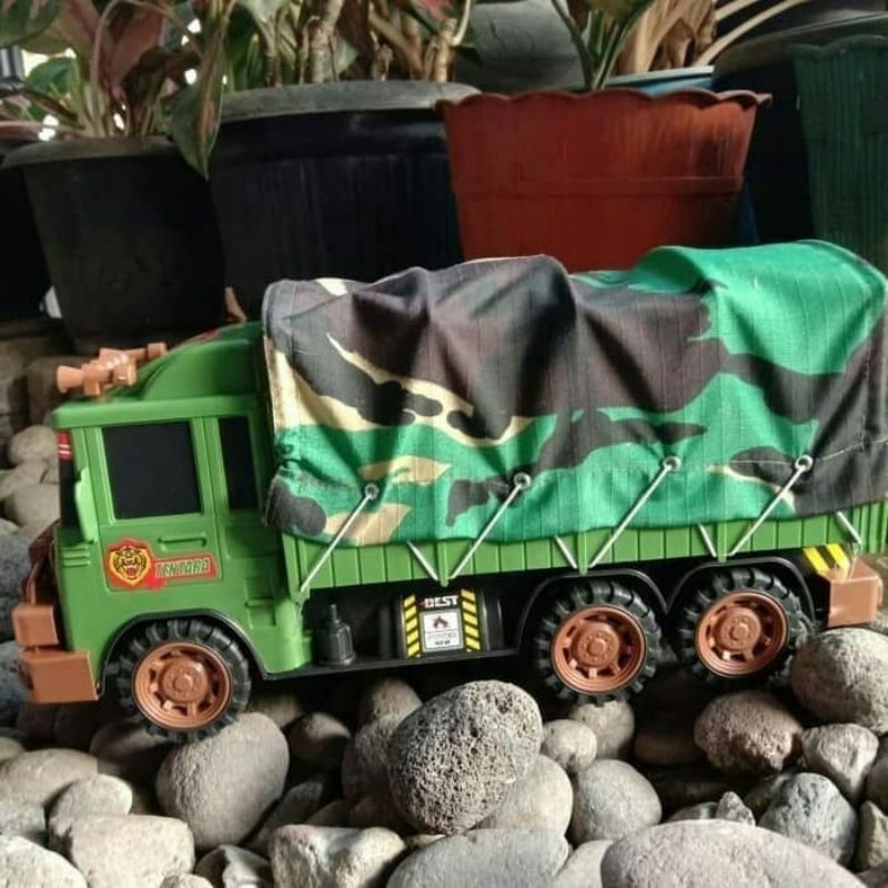 Jual Mainan Truk Tronton Militer - Mobil Truck Angkut Personil Army ...