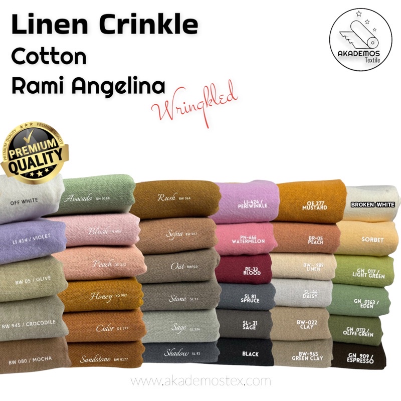 Jual Kain Katun Rami Angel Premium Quality Fabric | Shopee Indonesia