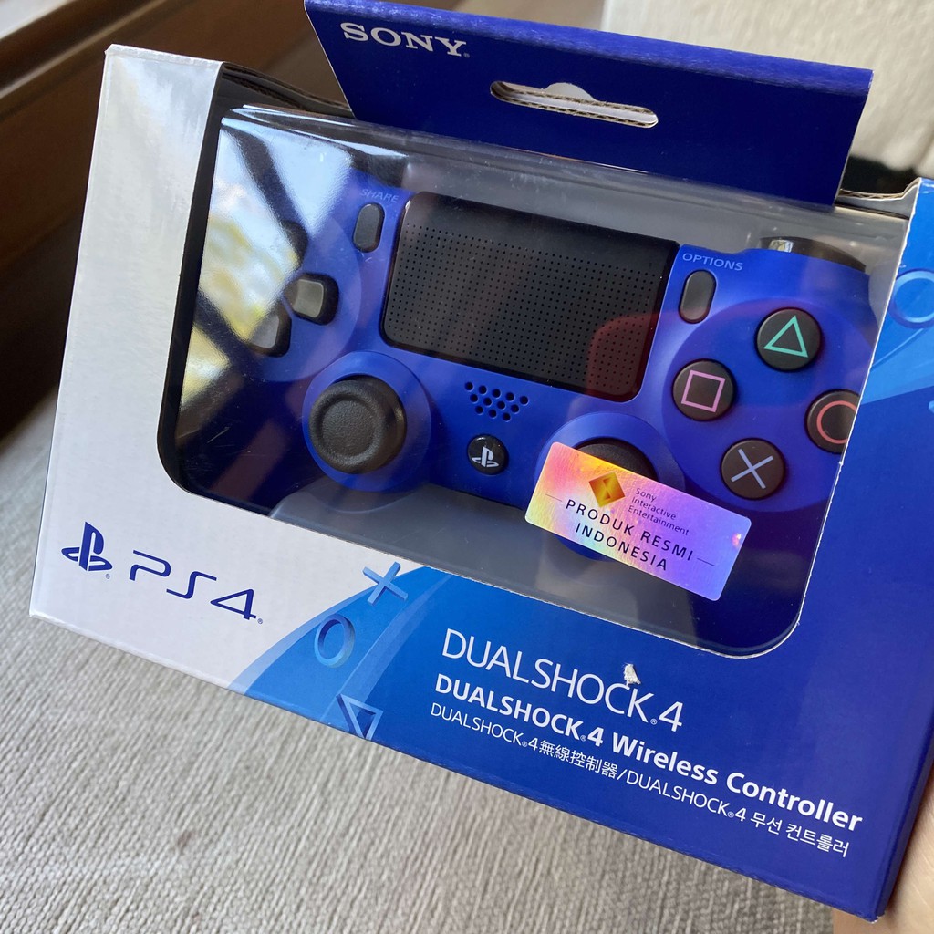 Jual Dualshock 4 PS4 Controller New Version LED Lightbar - Wave Blue ...