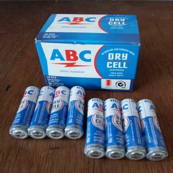 Jual [1 PAK] BATERAI ABC BIRU AA/A2 DRY CELL HIJAU /BATRAI JAM ABC ISI 24 PCS ORIGINAL | Shopee ...