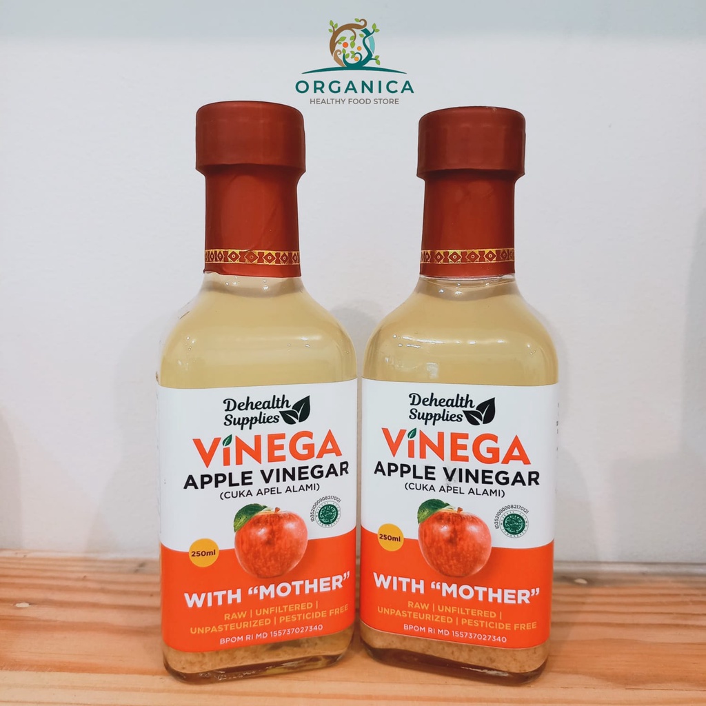 Jual Dehealth Supplies - Vinega Cuka Apel Botol Kaca 250 ml | Shopee ...