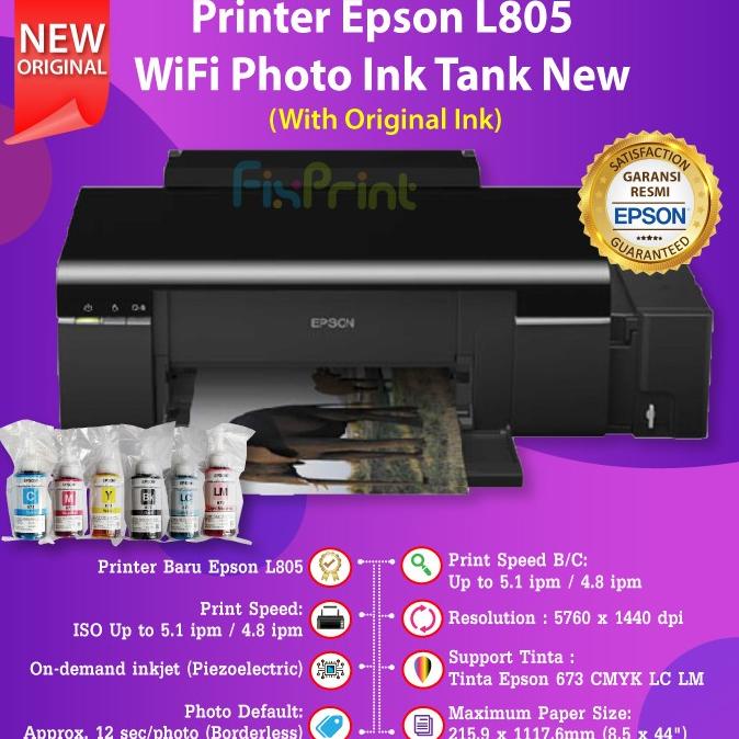 Jual Printer Epson L805 L 805 L-805 Printer Photo A4 Wifi Tinta Epson 673 | Shopee Indonesia