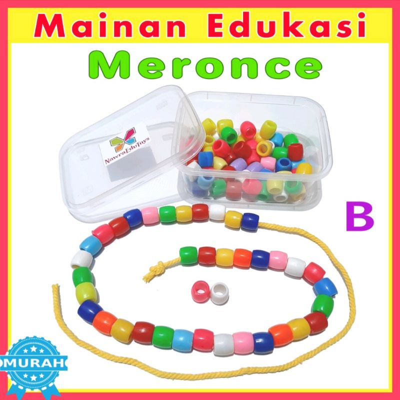 Jual Mainan Edukasi Meronce Manik - Manik 50 gr Indonesia|Shopee Indonesia