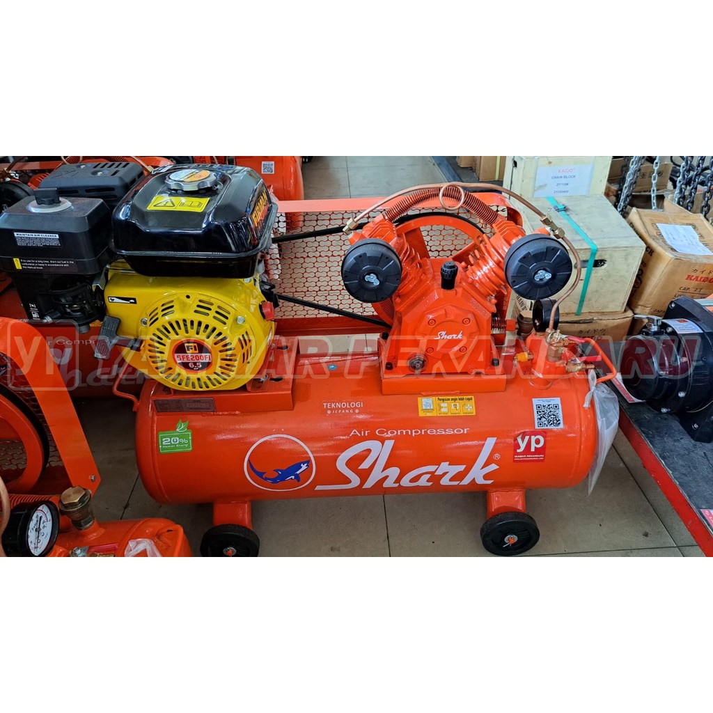 Jual MESIN KOMPRESOR / AIR COMPRESSOR SHARK 1/2 HP X FIRMAN ENGINE SFE ...