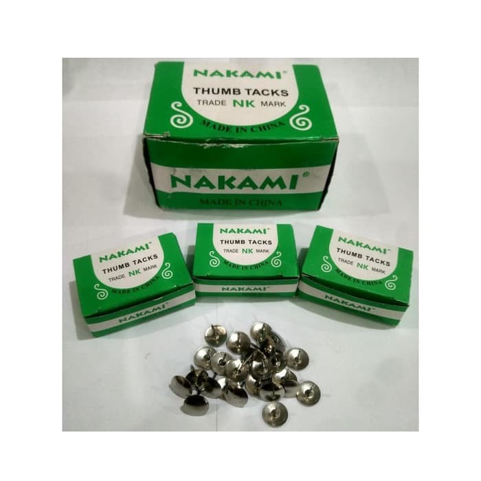 Jual Paku payung / paku pines / Thumb Tacks isi 50 pcs - 1 pack ...