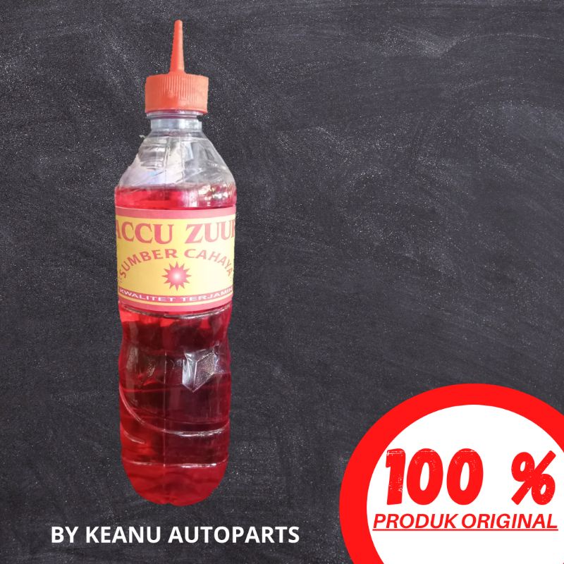 Jual Air Accu Aki Suling Zuur Zur Sur Isi Ulang Basah Merah 600ml ...