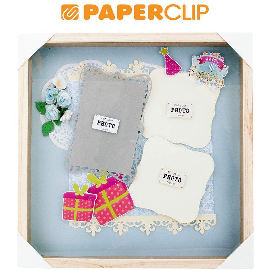 Jual SCRAPFRAME 30 X 30 CM BIRTHDAY BLUE | Shopee Indonesia
