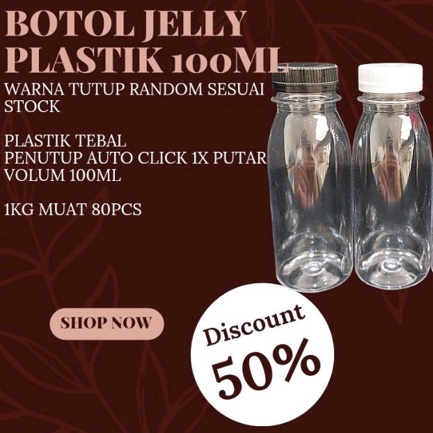 Jual Botol Jelly Plastik 100ml Bahan Plastik Tebal Premium | Shopee ...