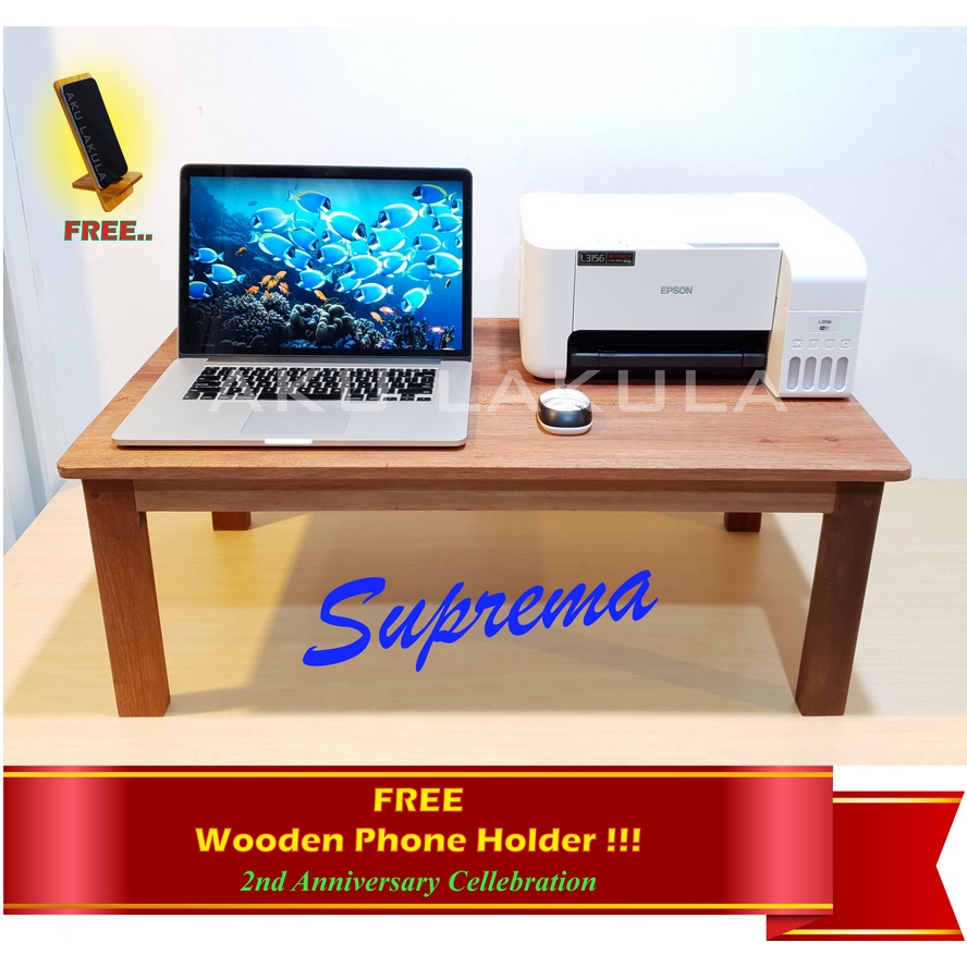 Jual MEJA KOMPUTER LAPTOP LESEHAN UKURAN 85x50x32CM KUAT KOKOH KAYU ...