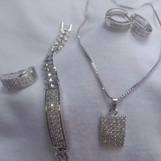 Jual perhiasan wanita silver lapis emas putih 18k | Shopee Indonesia