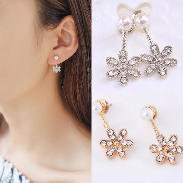 ANTING STUD BUNGA MUTIARA SIMPLE MEWAH ELEGANT ANTING ALA FASHION KOREA ...