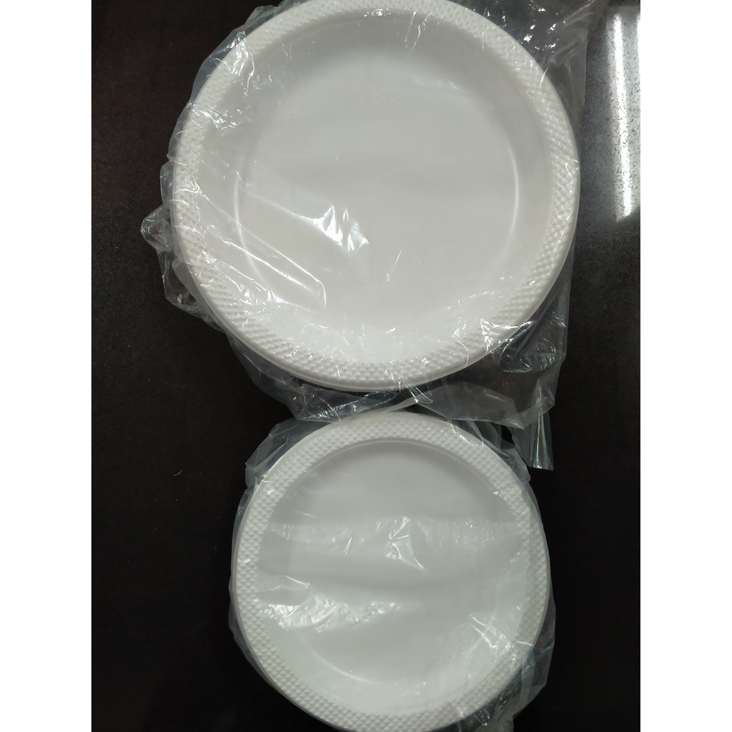 Jual PIRING MAKAN PLASTIK P9 P7 (50PCS) / PIRING PLASTIK BESAR SEDANG ...