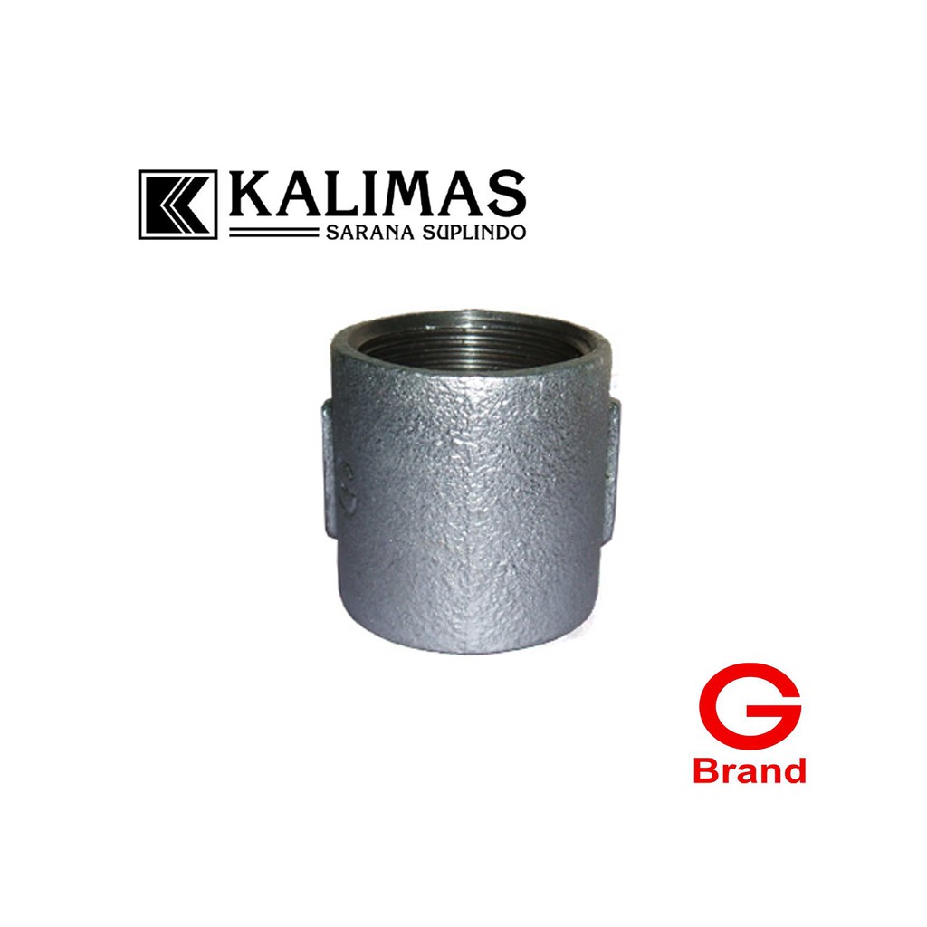 Jual Socket Galvanis Besi d. 1 1/2" Drat BSPT (G) | Shopee Indonesia