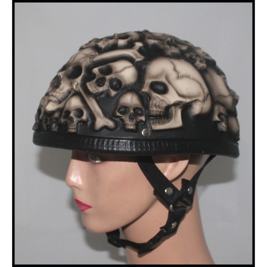 Jual Helm Sepeda / Motor Helm Tengkorak Batok Half skull Airbrush 3 ...