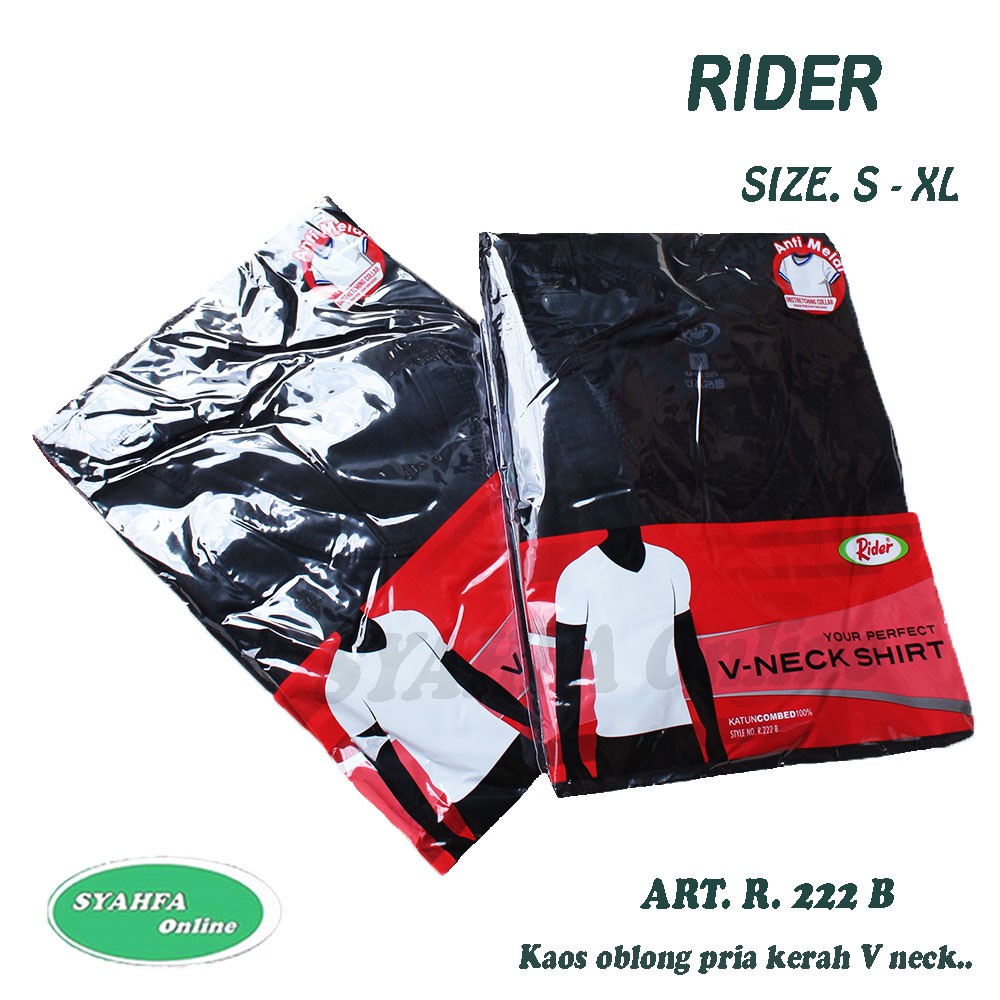 Jual Ori Rider - Kaos Rider Oblong Kerah V-NECK R 222B Putih Kerah V ... Jual Ori Rider - Kaos Rider Oblong Kerah V-NECK R 222B Putih Kerah V ...