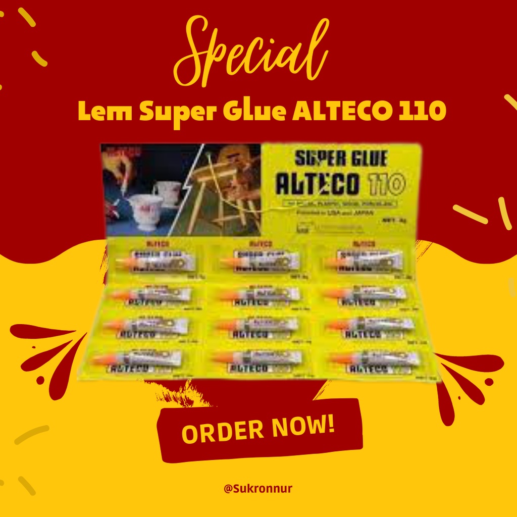 Jual Lem Super Glue / Power Glue ALTECO110 ALTECO 110 3gr 3 gram | Shopee Indonesia