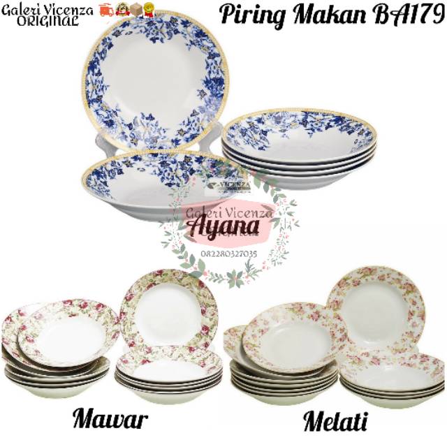 [VICENZA-ORI] Piring Makan BA179 | Shopee Indonesia