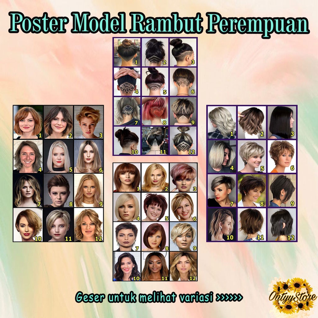 Jual Poster Model potongan Rambut Salon | Shopee Indonesia