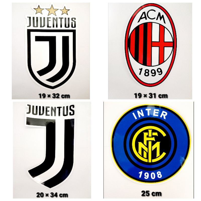 Jual STIKER LOGO JUVENTUS,AC MILAN,INTER MILAN BESAR | Shopee Indonesia