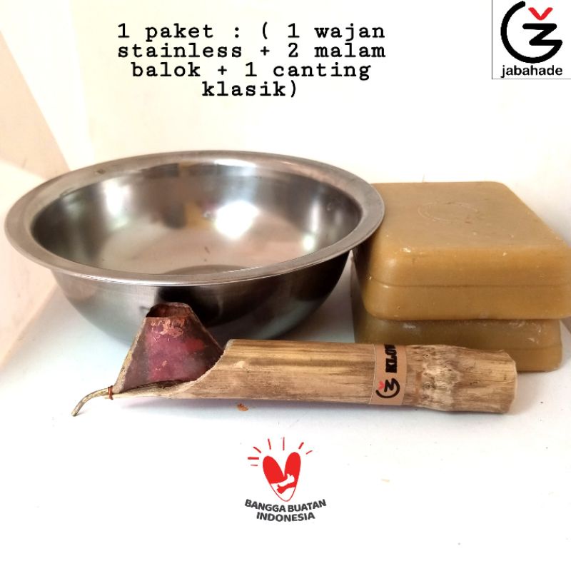 Jual PAKET CANTING BATIK KLASIK MALAM BATIK WAJAN STAINLESS TAHAN PANAS ...