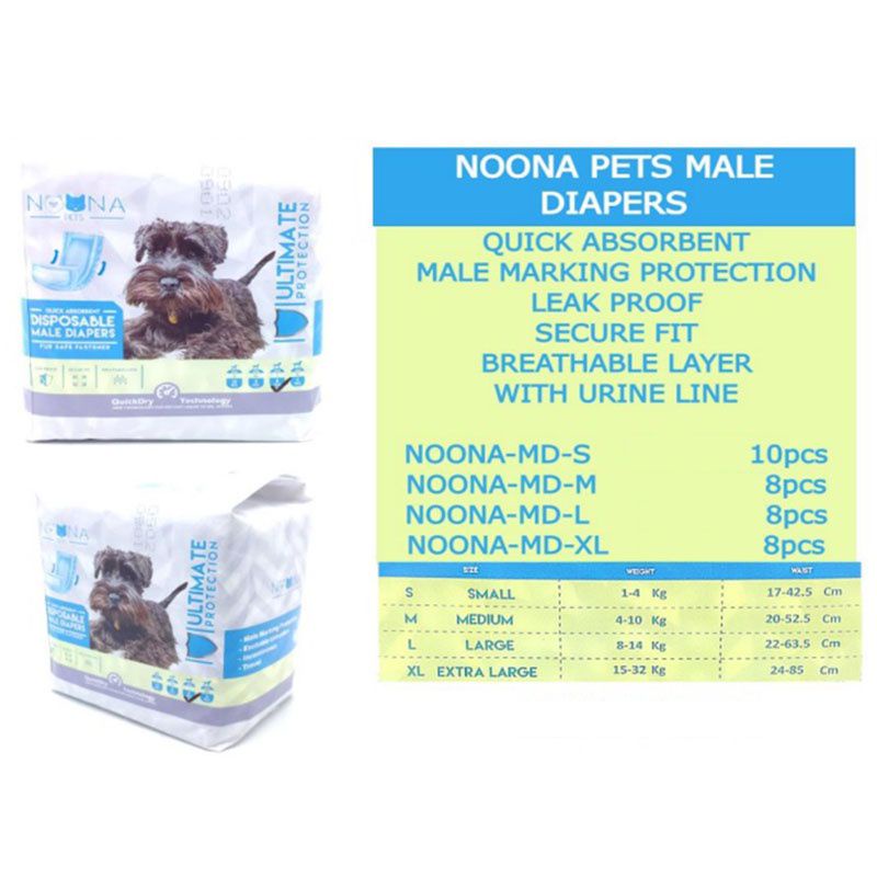 Jual Noona Pets Disposable Male Diapers /Pampers Popok Anjing Kucing ...