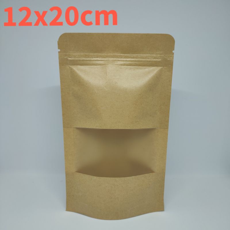 Jual STANDING POUCH KRAFT/PAPERCRAFT UKURAN 12X20 CM | Shopee Indonesia