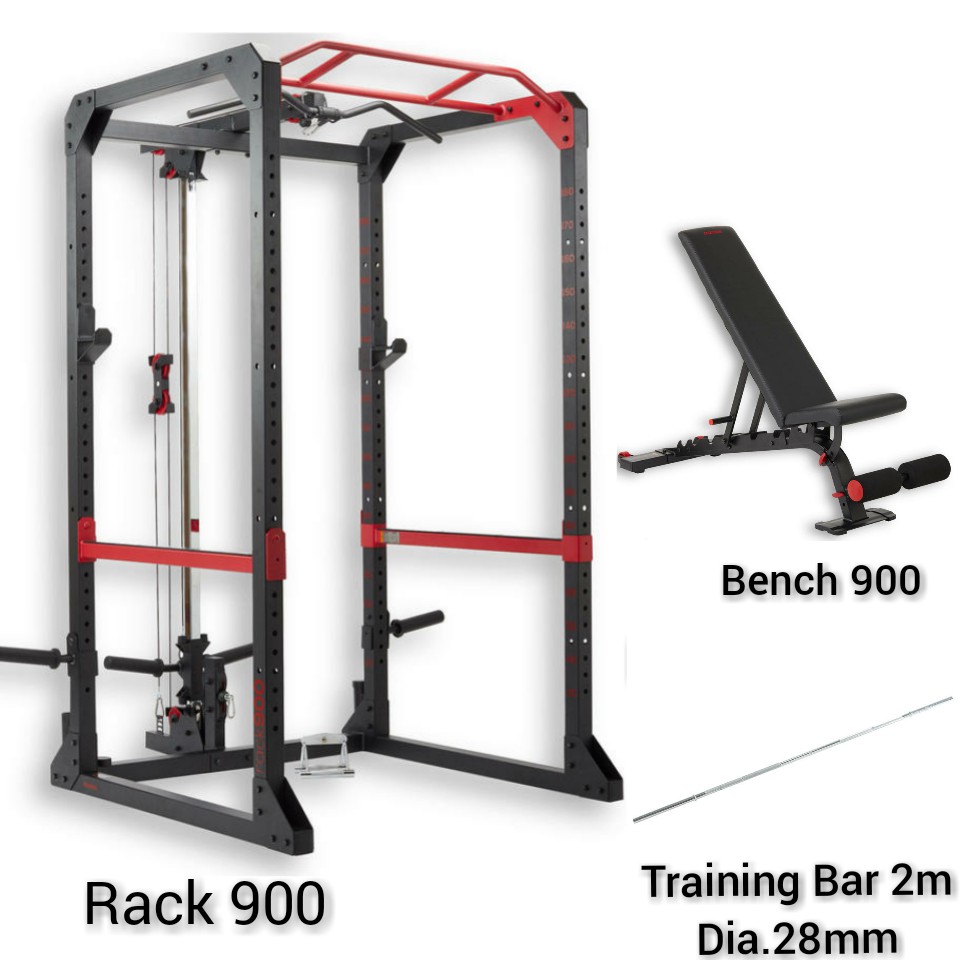Jual Paket Domyos 900 Rack with Bench and Barbell | Shopee Indonesia
