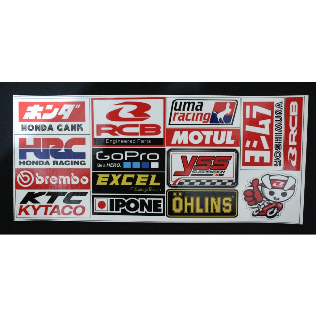 Jual STICKER RACING STICKER SPONSOR STIKER PACK | Shopee Indonesia